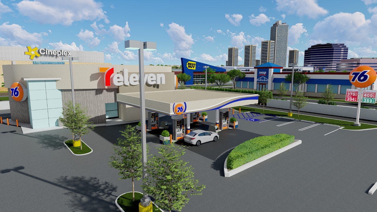 7eleven / Gas Station Created in Sketchup / Lumion | sketchUcation